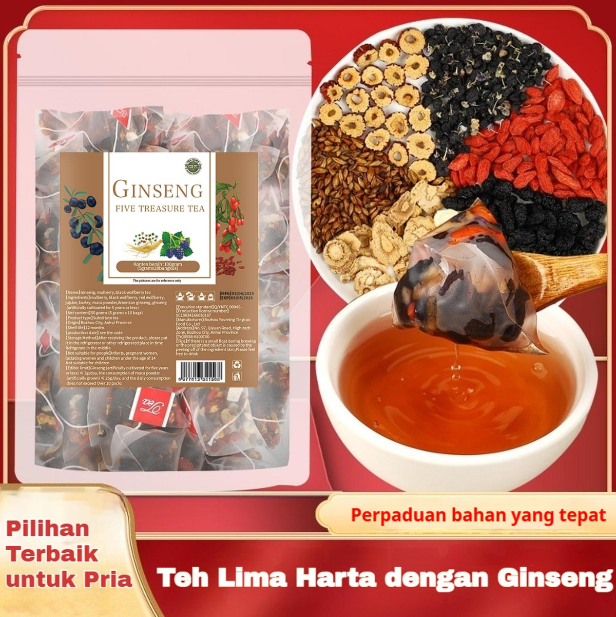 Ginseng and Goji Tea, a choice for vitality and health — Herbal Instan ...
